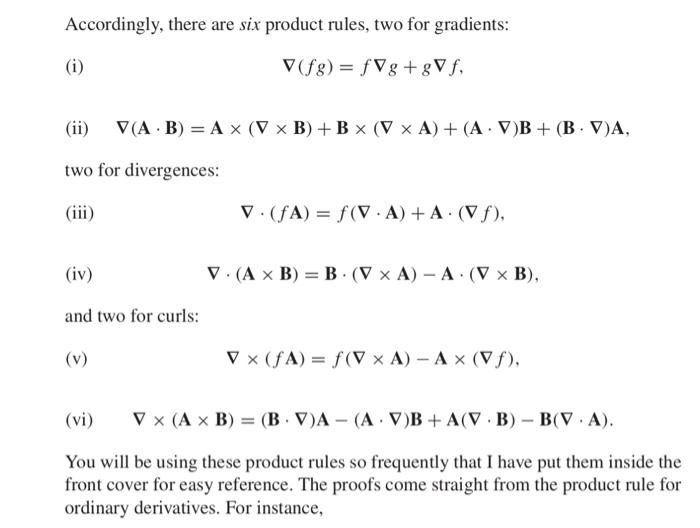 Solved Problem 1.21 Prove product rules (i), (iv), and (v). | Chegg.com
