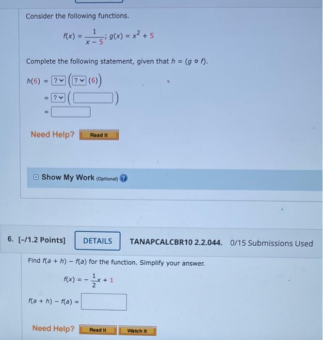 Solved Find the rules for the composite functions fog and go | Chegg.com