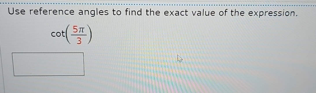 Solved Use reference angles to find the exact value of the | Chegg.com
