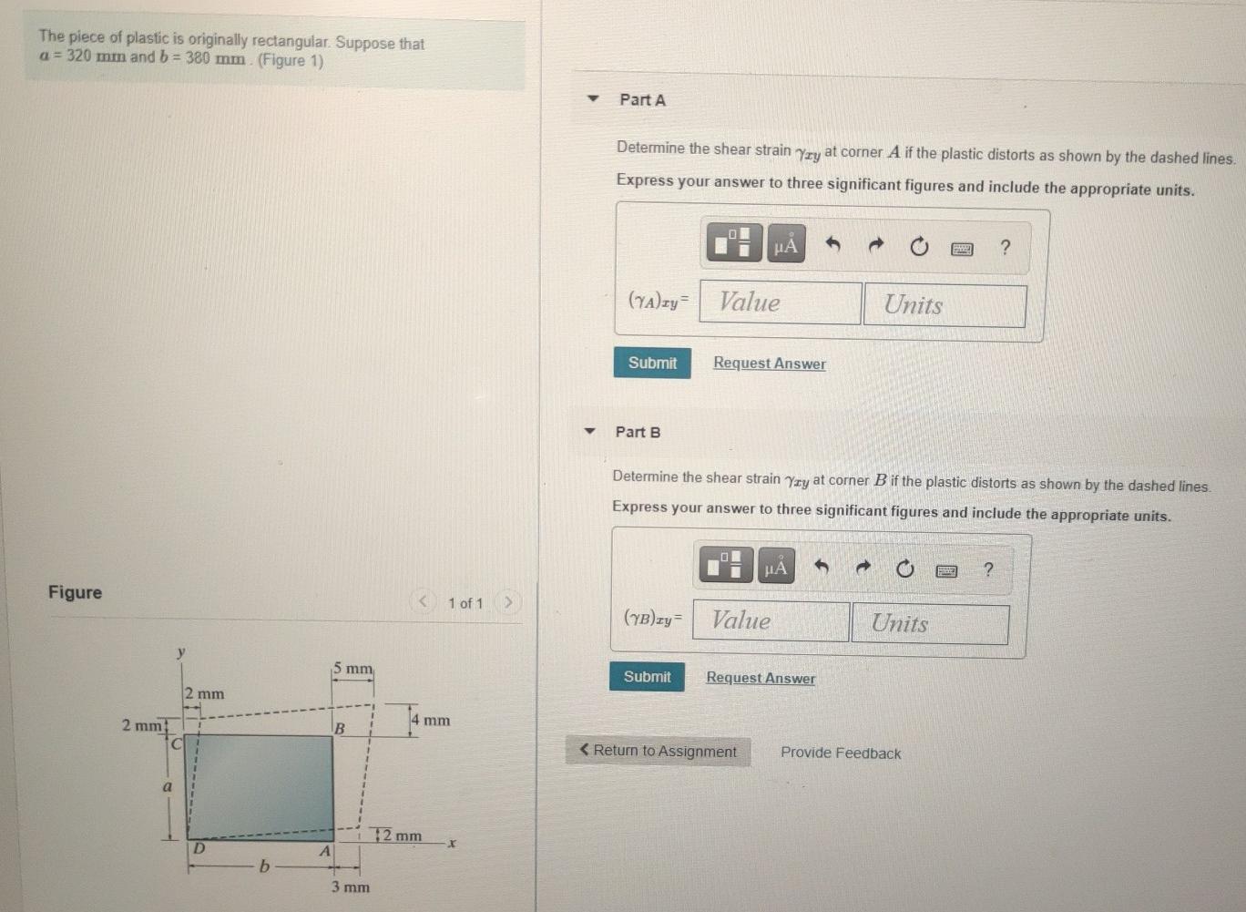 Solved The piece of plastic is originally rectangular. | Chegg.com