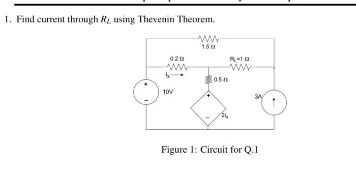 Solved 1. Find current through R₁ using Thevenin Theorem. | Chegg.com