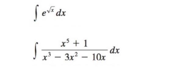 Solved find both integrals ( second question with long | Chegg.com