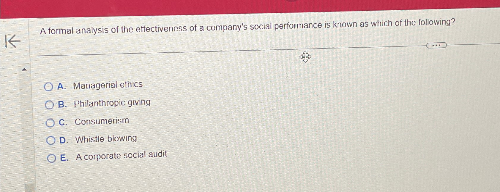 Solved A formal analysis of the effectiveness of a company's | Chegg.com