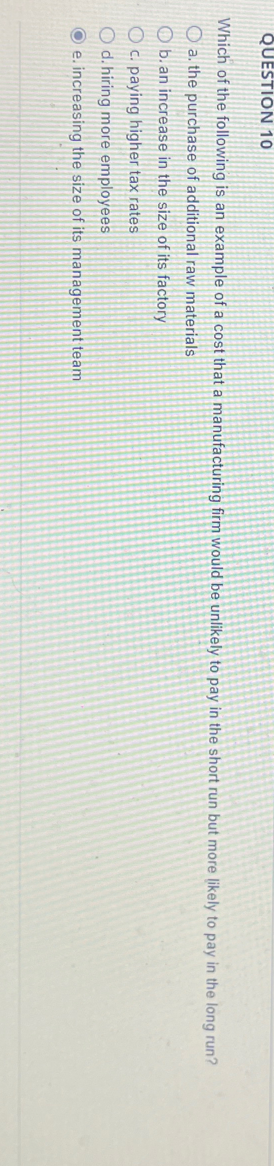 Solved QUESTION 10Which of the following is an example of a | Chegg.com