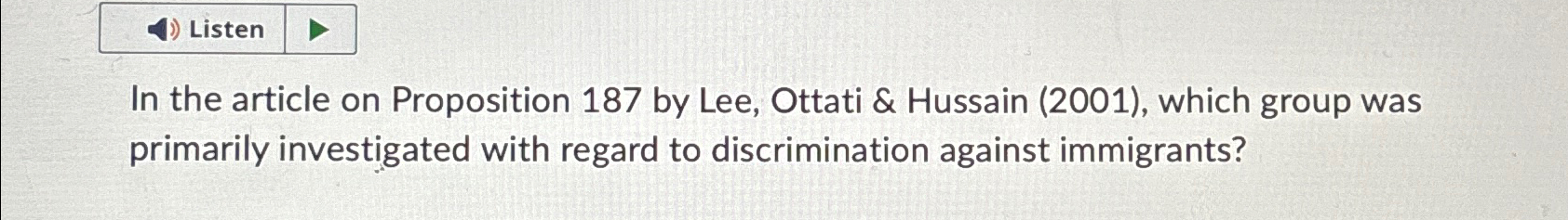 Solved In the article on Proposition 187 ﻿by Lee, Ottati & | Chegg.com