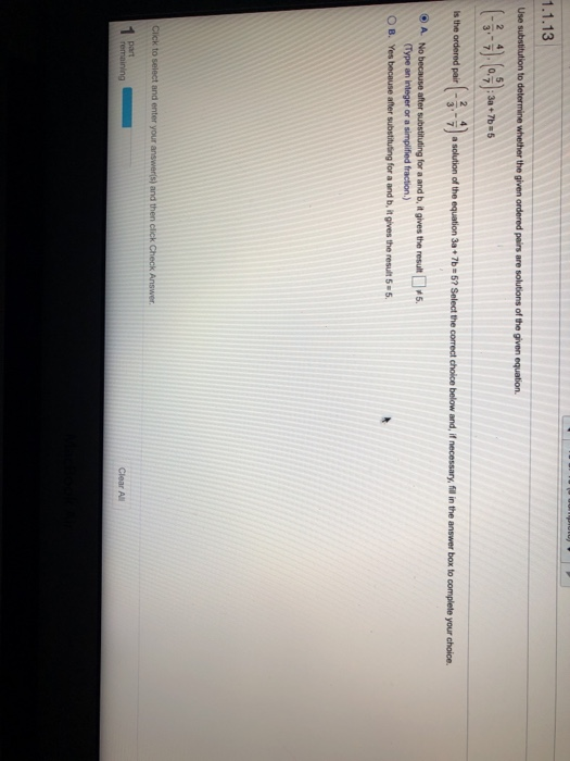 Solved 1 1 13 Use Substitution To Determine Whether The