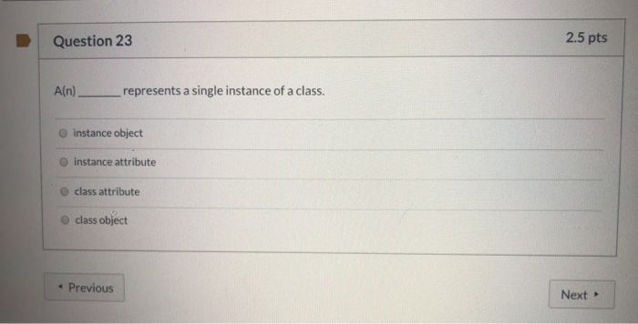 Solved Question 23 25 Pts Ain Represents A Single Instance