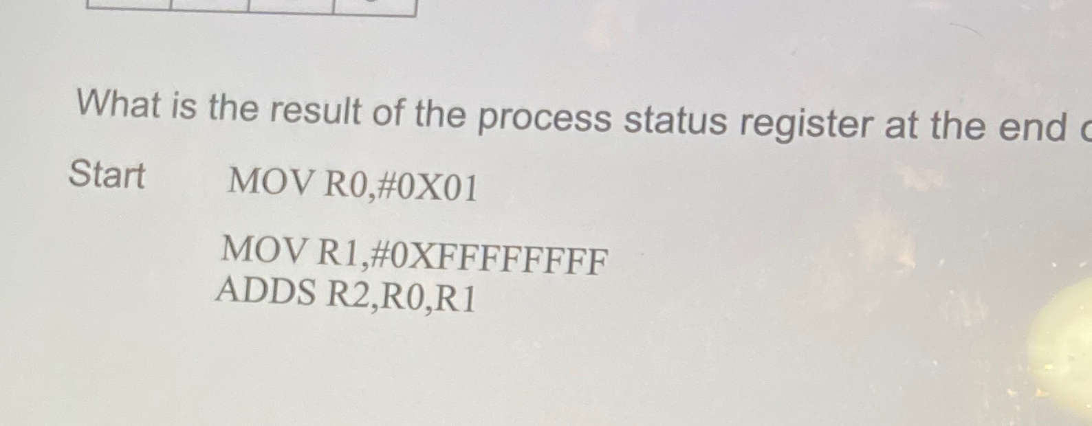 Solved What is the result of the process status register at | Chegg.com