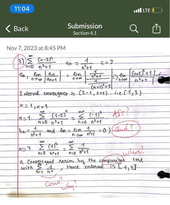 Find the interval of convergence of the power series | Chegg.com
