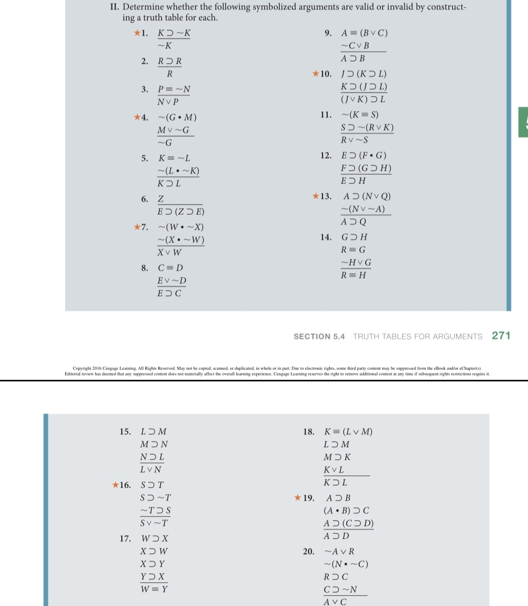 Solved Determine whether the following symbolized arguments | Chegg.com