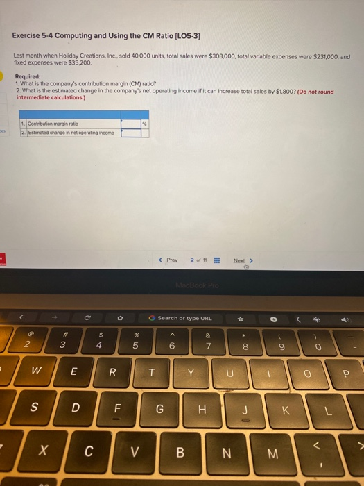 Solved Exercise 5-4 Computing and using the CM Ratio (LO5-3] | Chegg.com