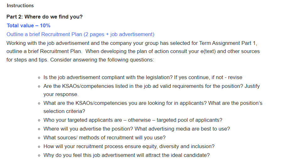 Solved InstructionsPart 2: Where do we find you?Total value | Chegg.com