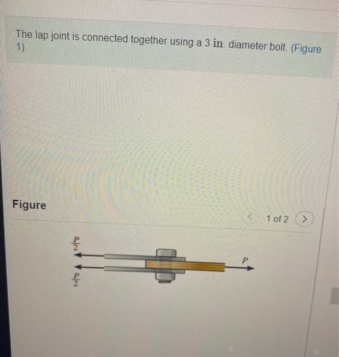 Solved The lap joint is connected together using a 3 in | Chegg.com
