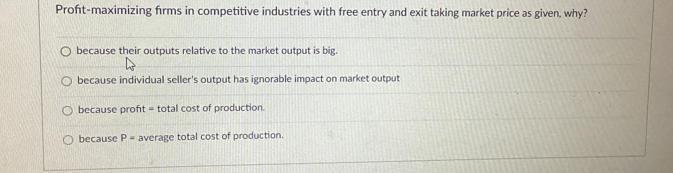 Solved Profit-maximizing firms in competitive industries | Chegg.com