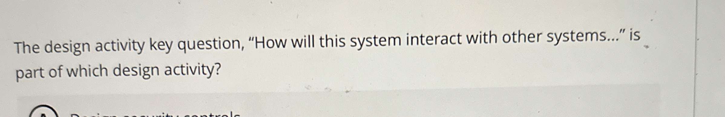 Solved The design activity key question, "How will this | Chegg.com