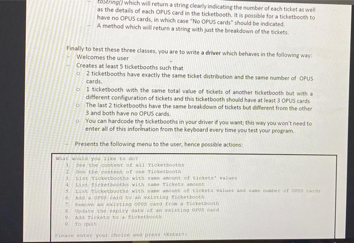 Solved Ticketbooth Simulator TICKET A ticketbooth handles | Chegg.com