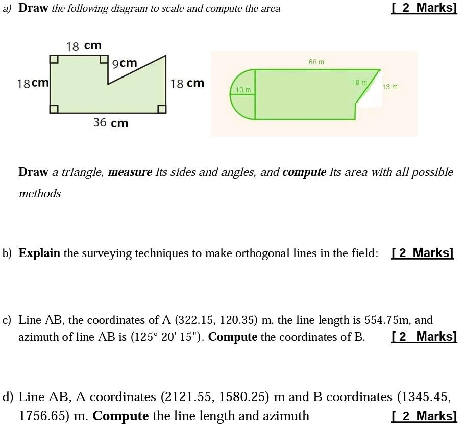 Solved [ 2 Marks] Draw a triangle, measure its sides and | Chegg.com