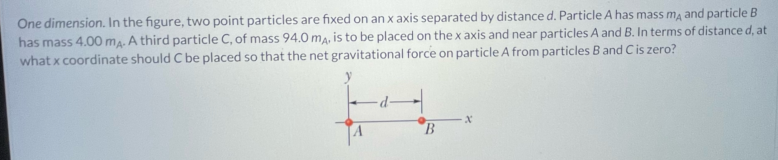 Solved One dimension. In the figure, two point particles are | Chegg.com