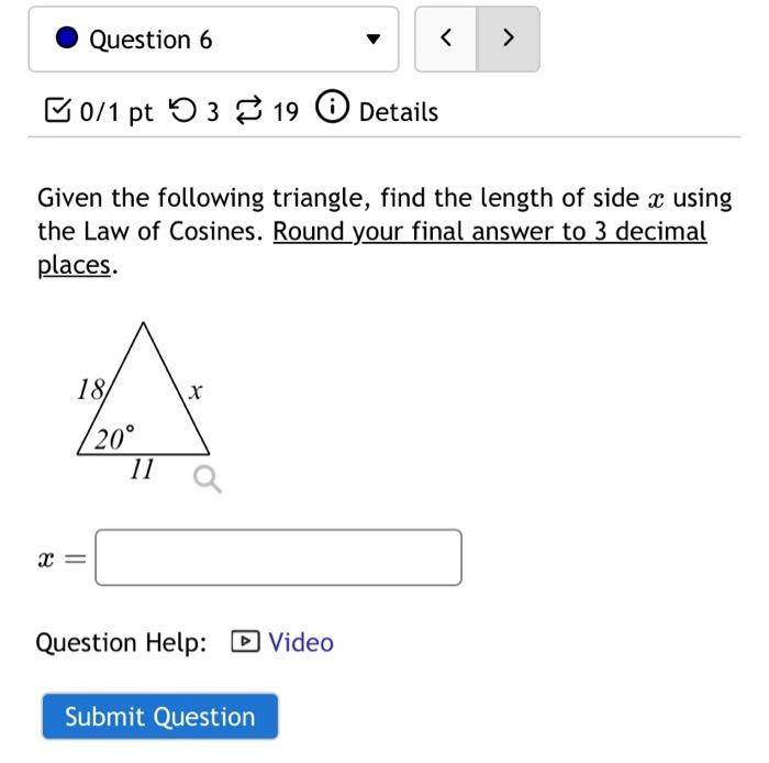 Solved 30 0/1 pt 3 19 Details 8 Given the following | Chegg.com