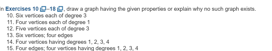 Solved by an EXPERT n Exercises 10 는, ﻿draw a graph having the given | Chegg.com