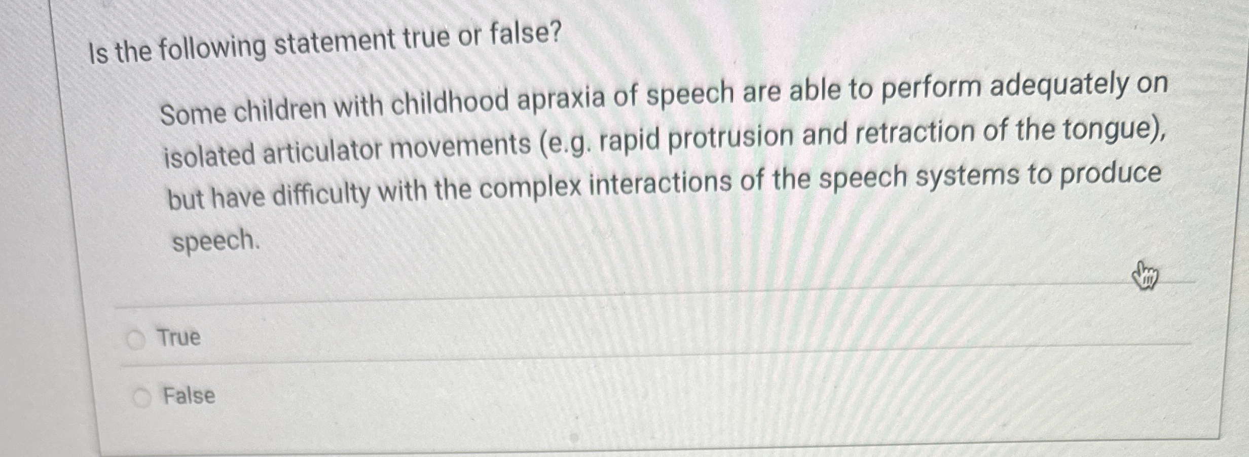 Solved Is the following statement true or false?Some | Chegg.com