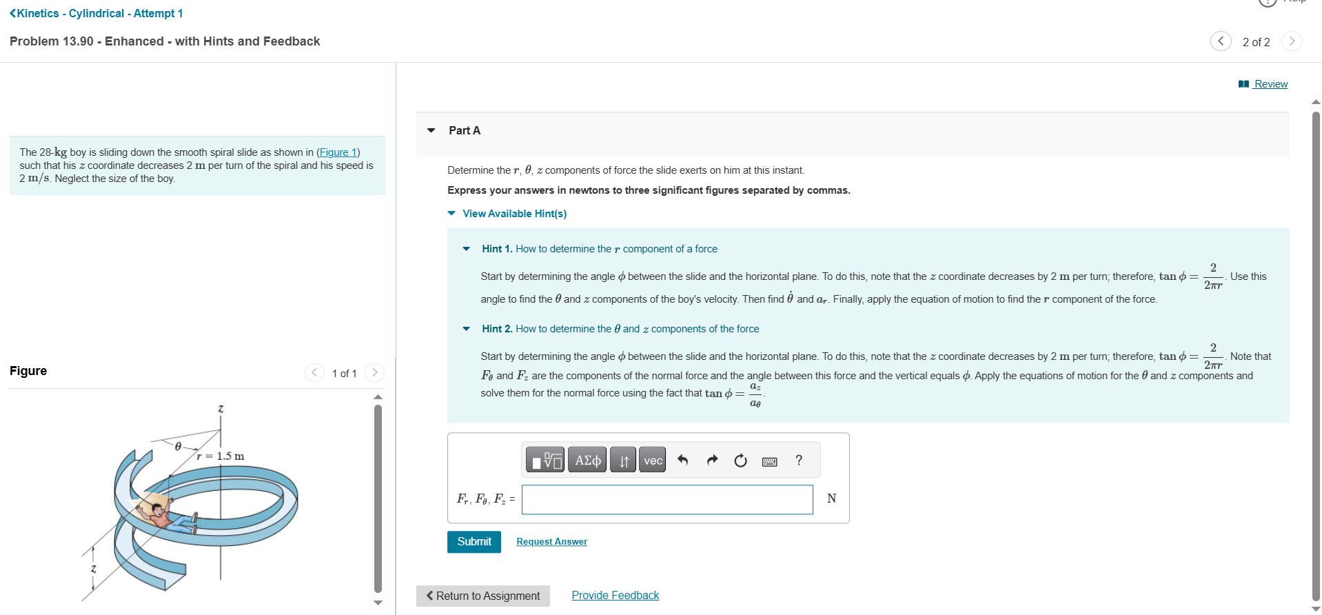 Solved Problem 13.90 - ﻿Enhanced - ﻿with Hints and | Chegg.com