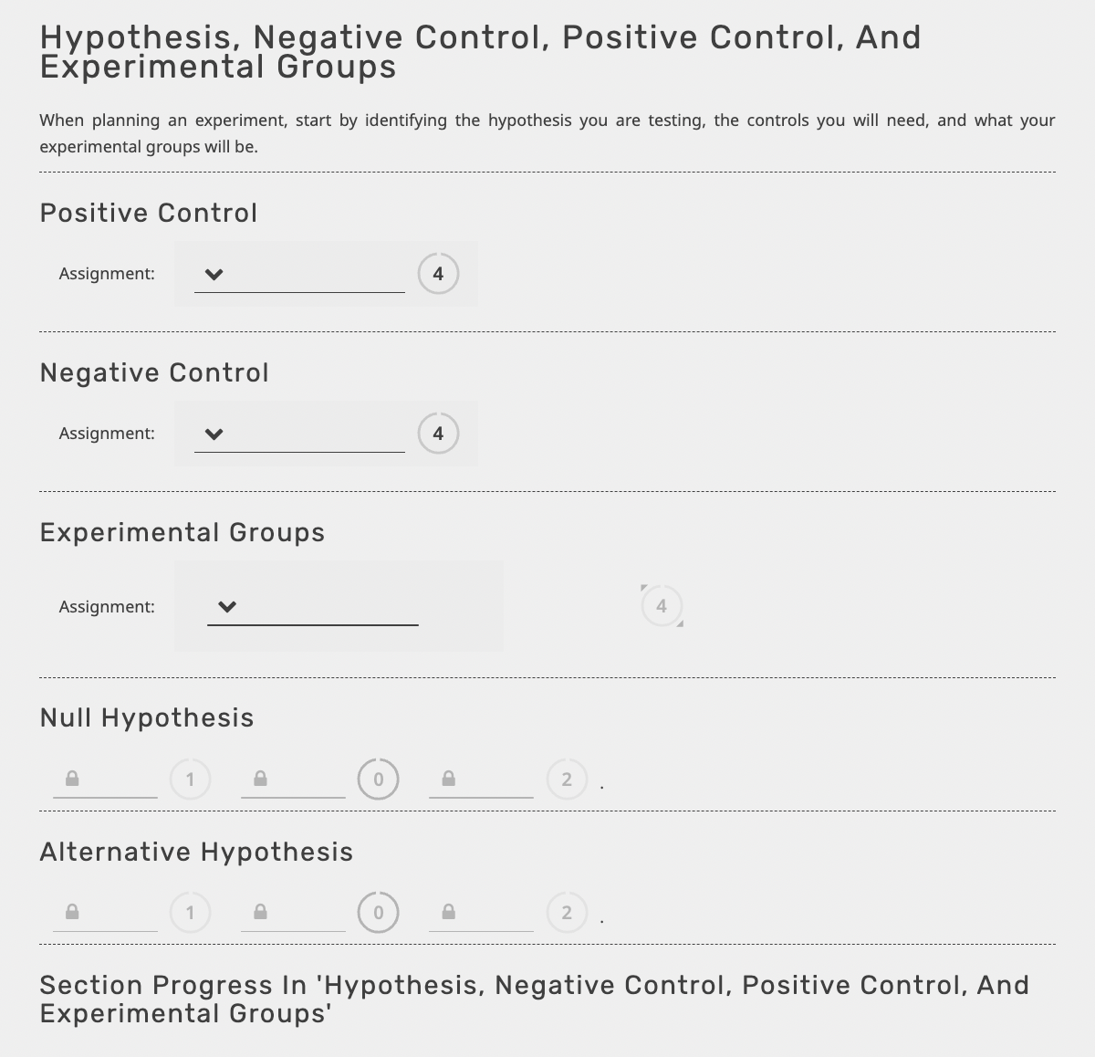 Solved Hypothesis, Negative Control, Positive Control, | Chegg.com