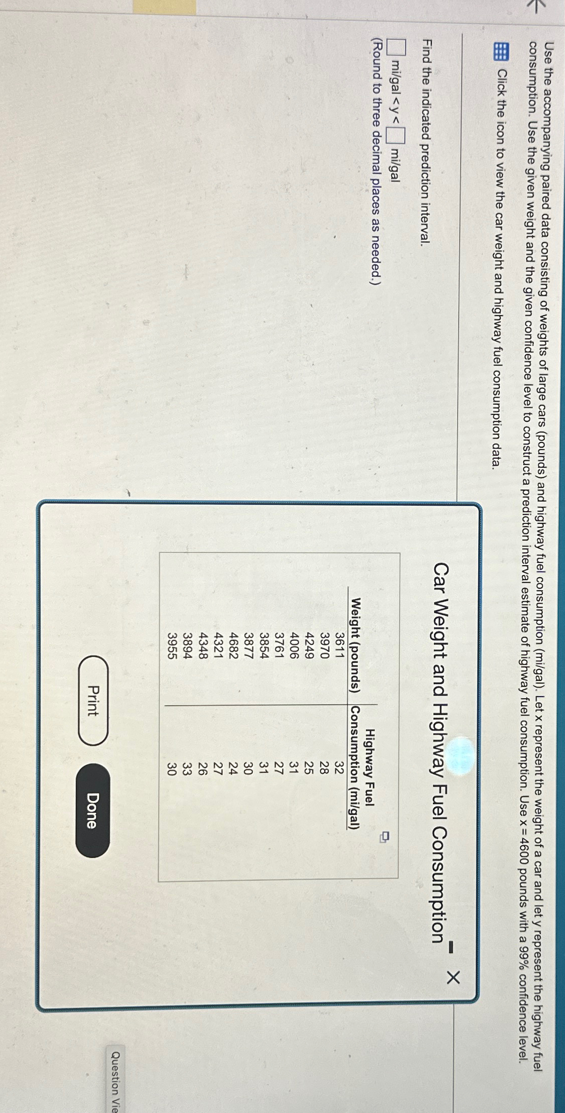 Solved Use the accompanying paired data consisting of | Chegg.com