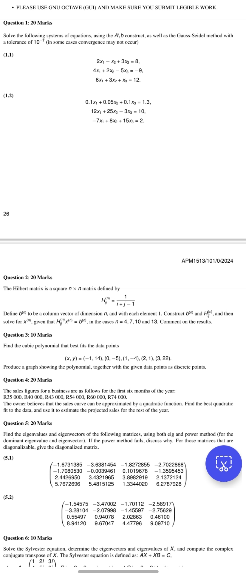 Solved Please Use Gnu Octave Gui and Make Sure You Submit