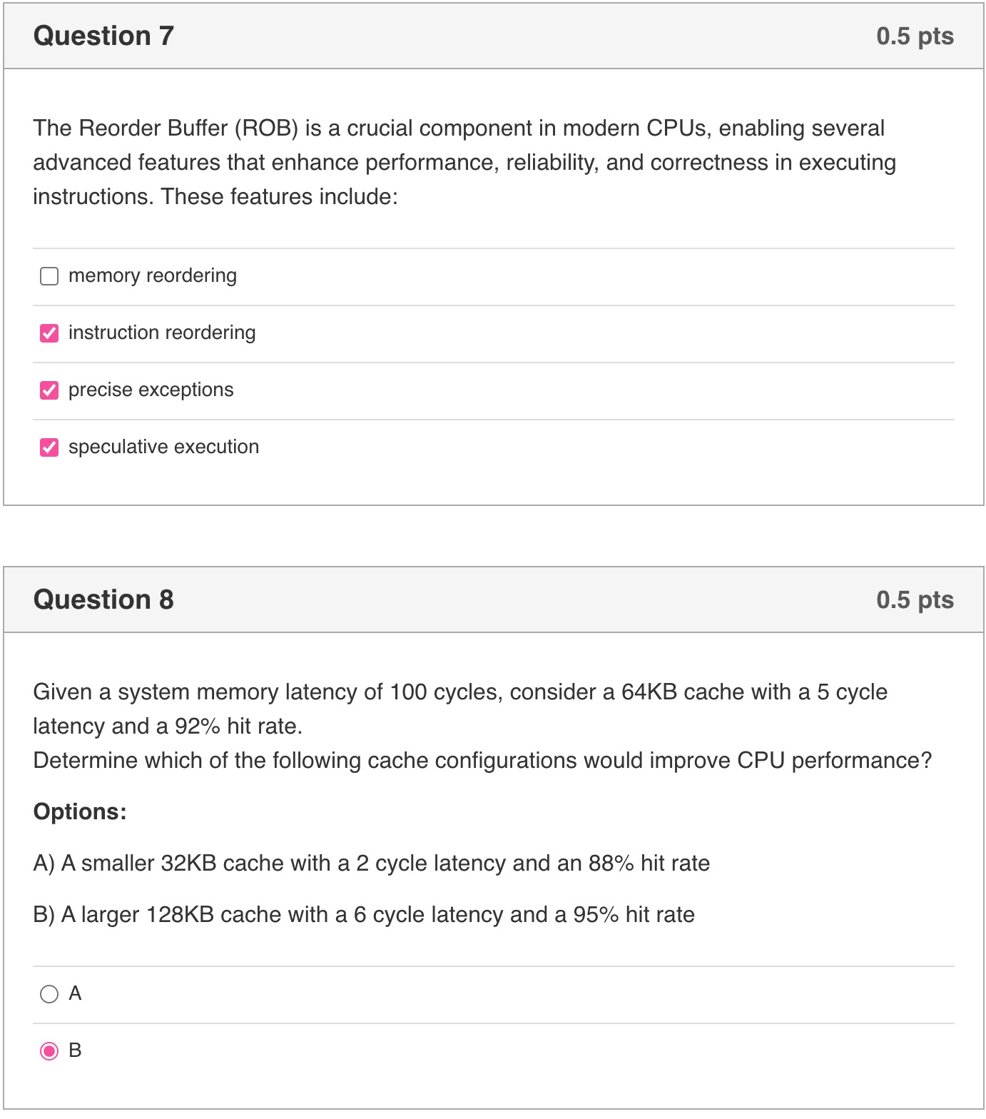Solved Question 7The Reorder Buffer (ROB) ﻿is a crucial | Chegg.com