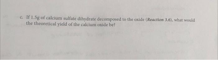 Solved Gypsum salts are composed of calcium sulfate | Chegg.com