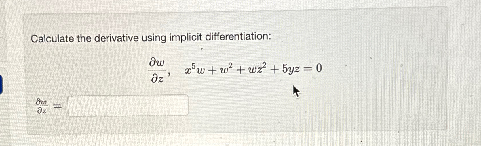 Solved Calculate the derivative using implicit | Chegg.com