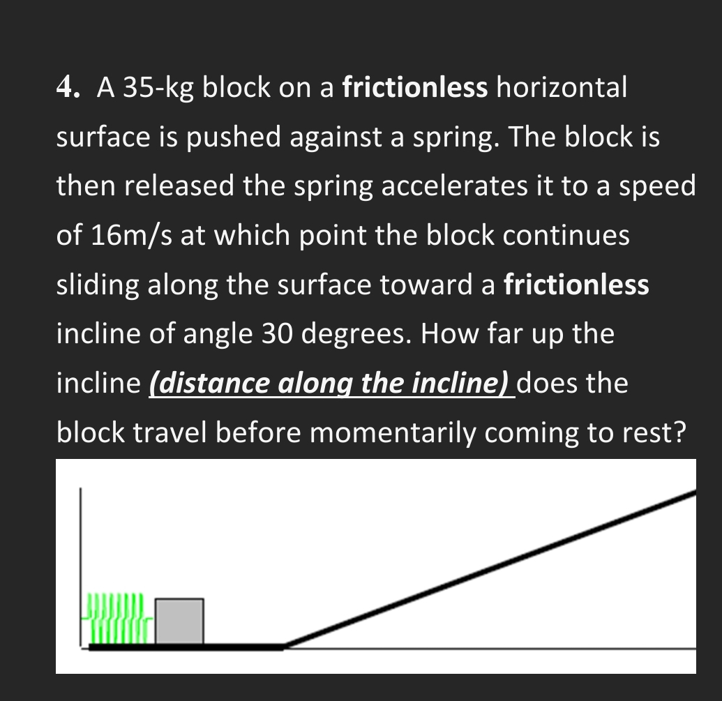Solved A 35-kg block on a frictionless horizontal surface is | Chegg.com