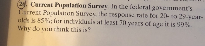 Solved 26. Current Population Survey In the federal | Chegg.com