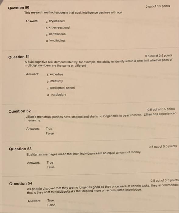 Solved O out of 5 points Question 50 This research method | Chegg.com
