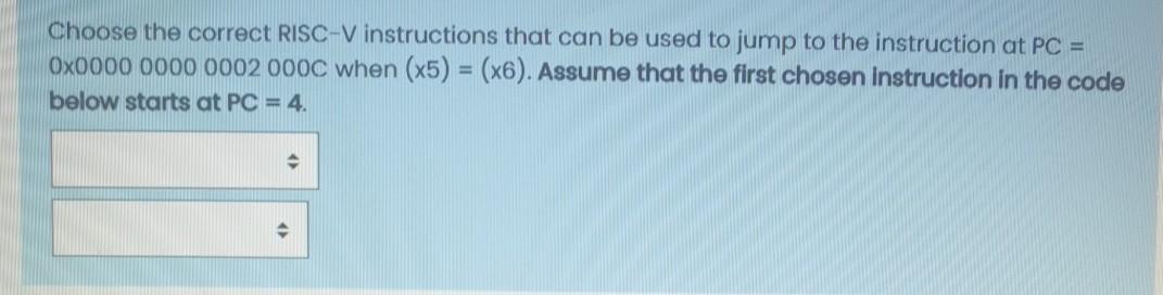 Solved Choose the correct RISC-V instructions that can be | Chegg.com