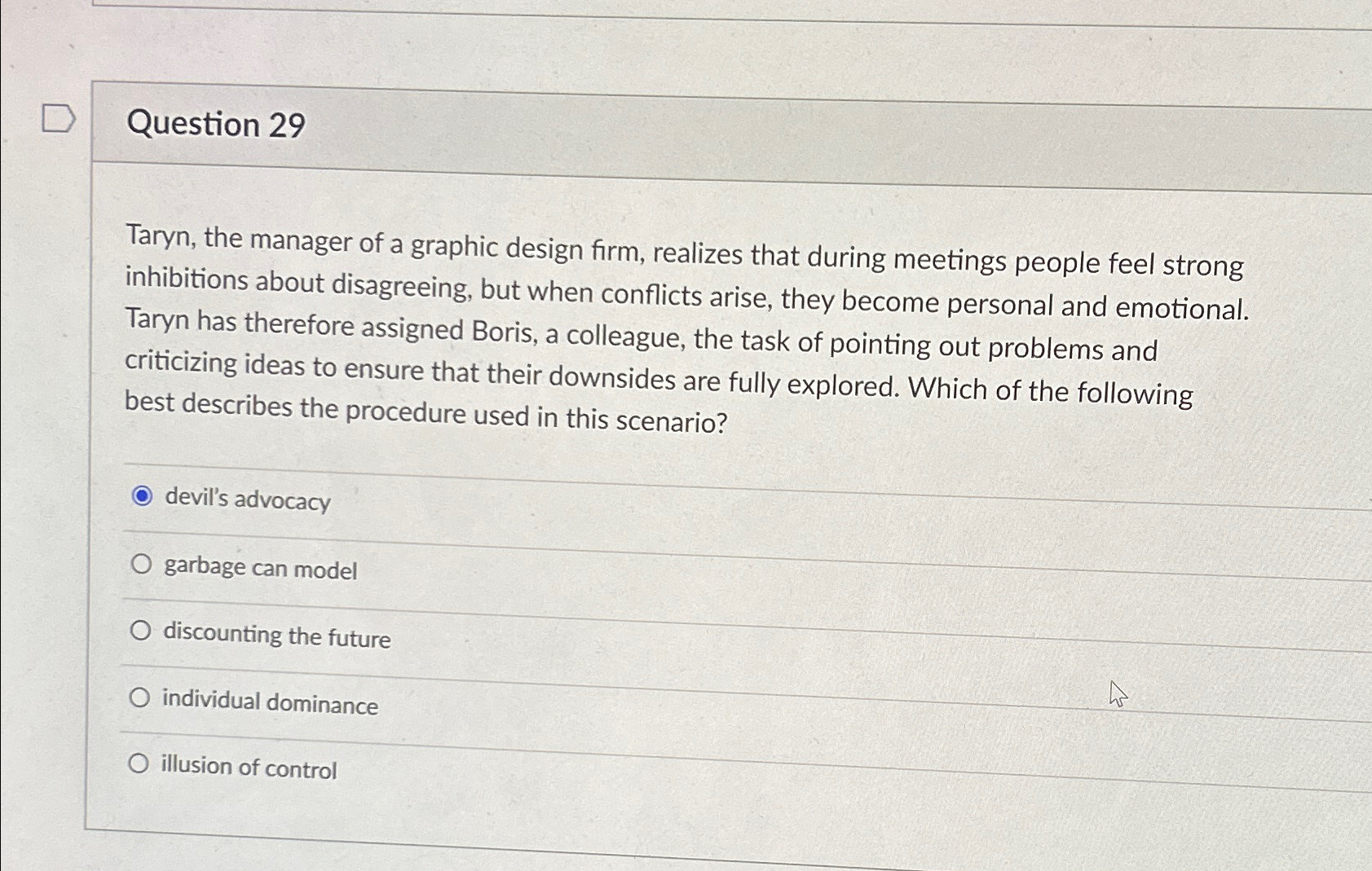 Solved Question 29Taryn, the manager of a graphic design | Chegg.com