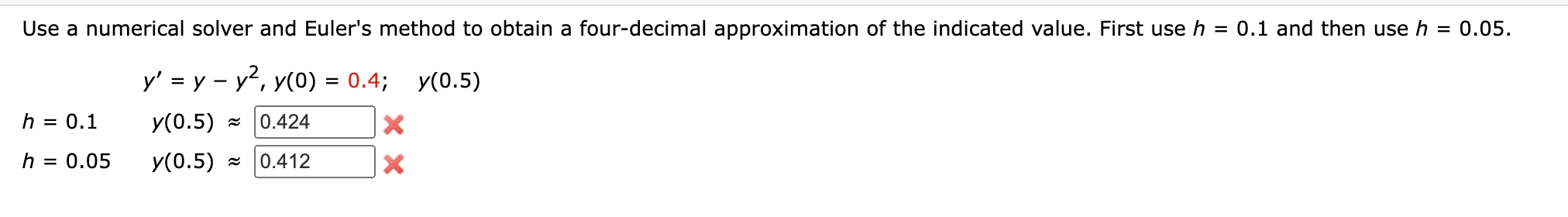 Solved Use a numerical solver and Euler's method to obtain a | Chegg.com
