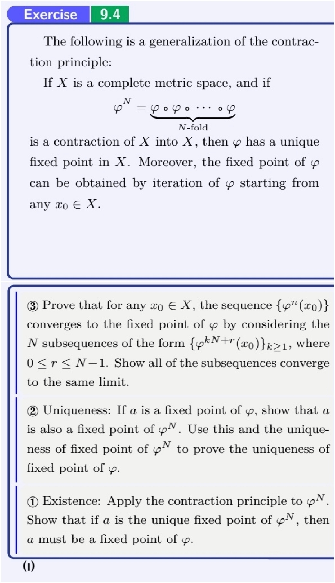 Solved Exercise9.4The following is a generalization of the | Chegg.com