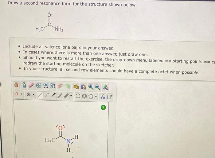 Draw a second resonance form for the structure shown | Chegg.com