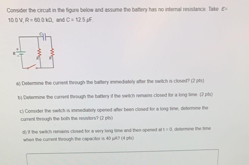 [solved] Consider The Circuit In The Figure Below