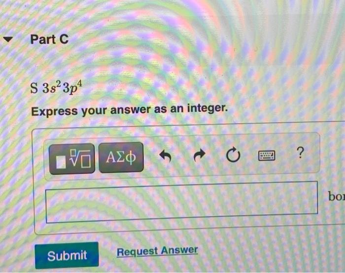 Solved Si 3s 3p2 Express your answer as an integer. Η ΑΣΦ ) | Chegg.com