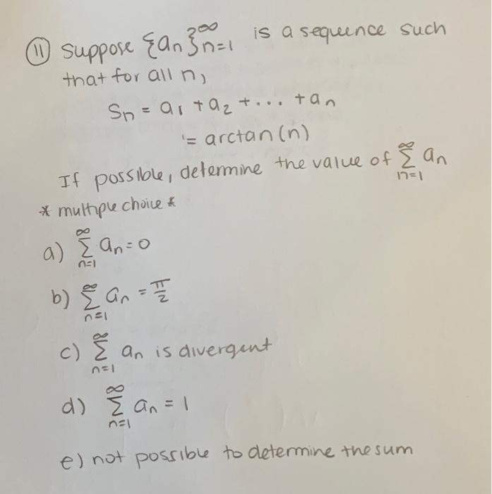 Solved (11) Suppose {an}n=1∞ is a sequence such that for all | Chegg.com