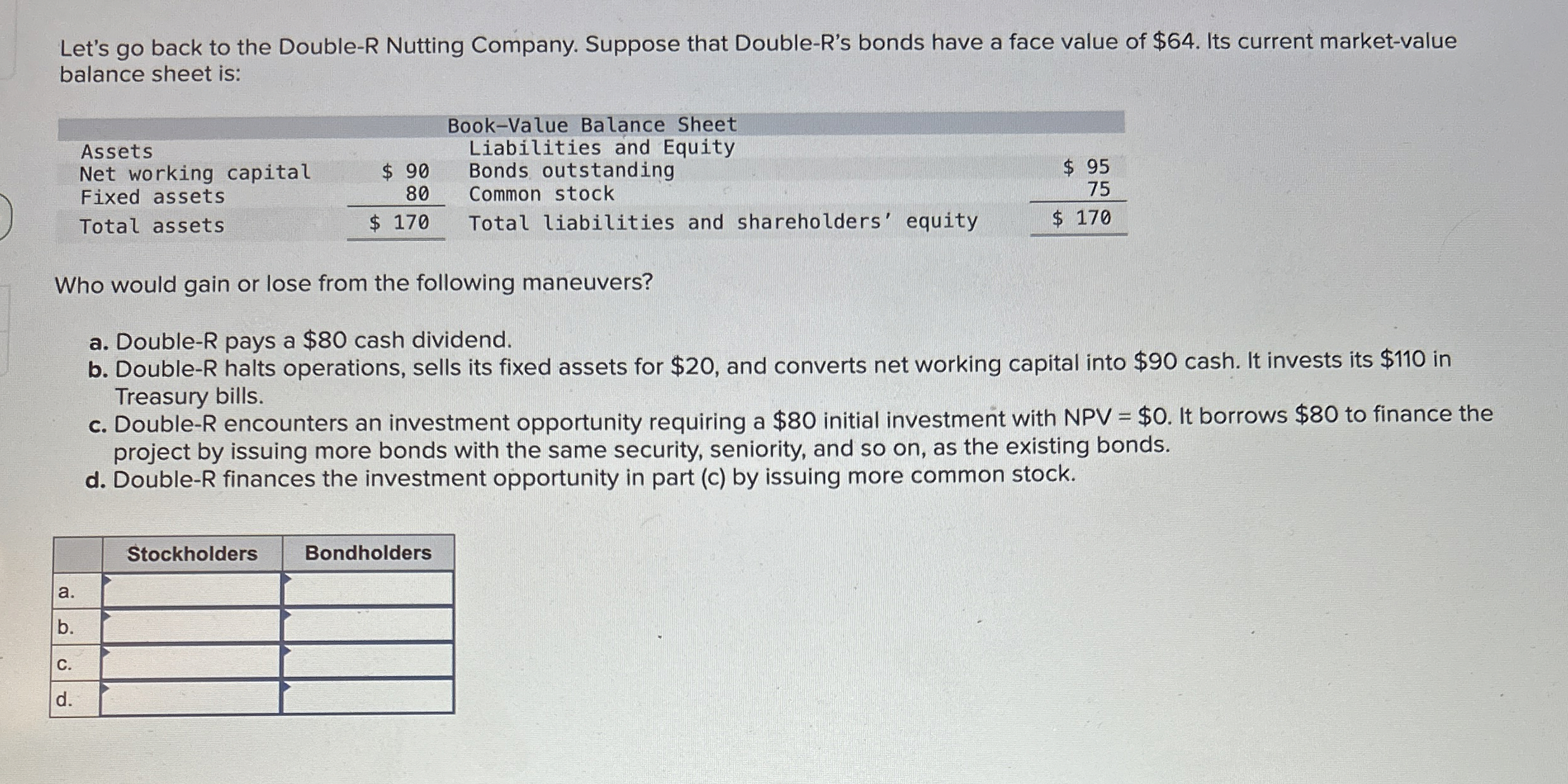 Solved Let's go back to the Double-R Nutting Company. | Chegg.com