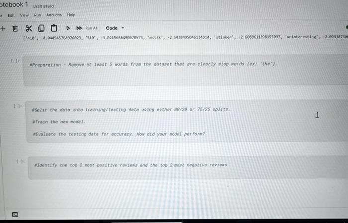 Solved Using Sklearn1 Remove 5 Stop Words From The Dataset 1468