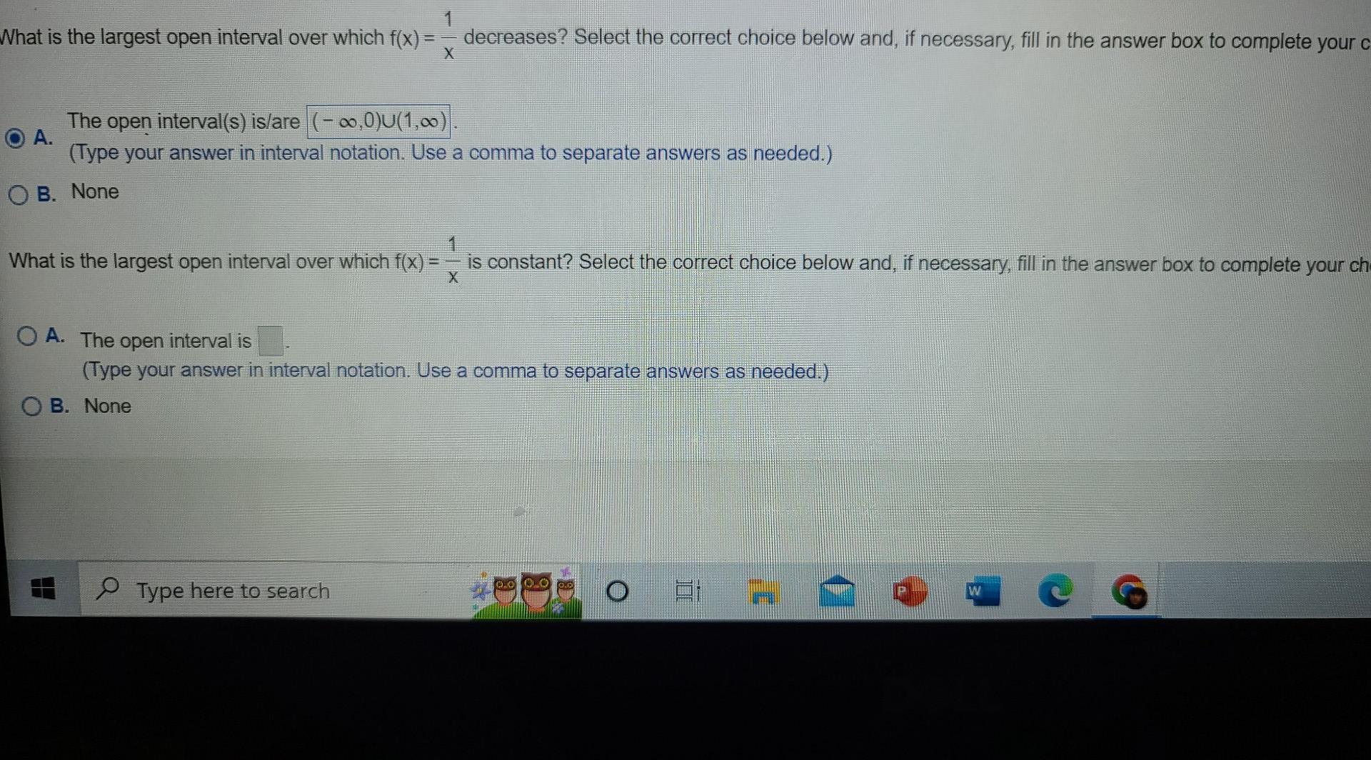 Solved What is the largest open interval over which f(x) == | Chegg.com
