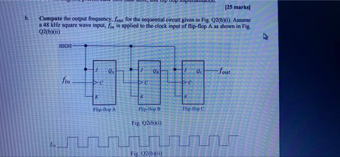 Solved 125 marks] b. Compute the output frequency, fout for | Chegg.com
