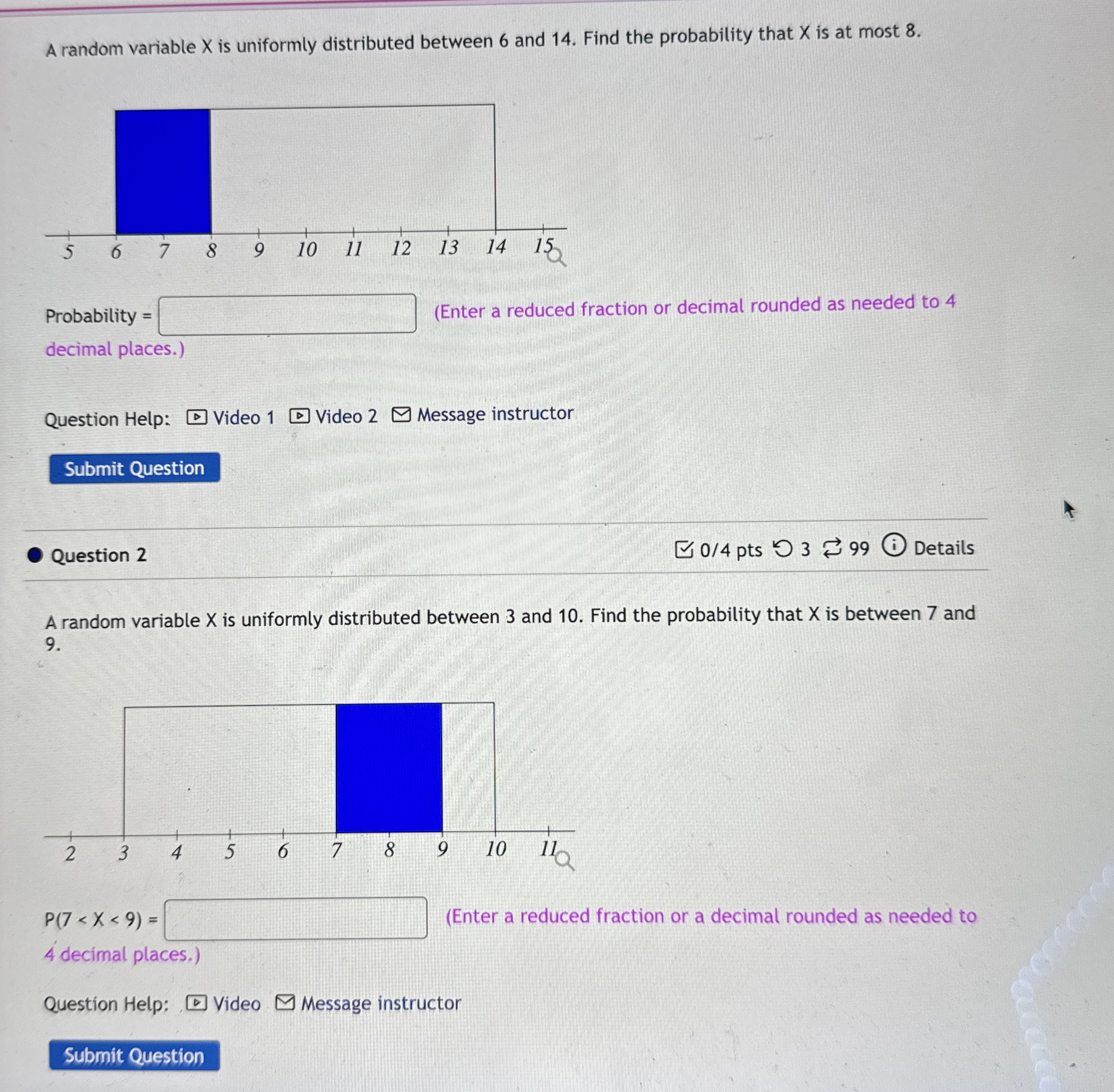 Solved A random variable x ﻿is uniformly distributed between | Chegg.com