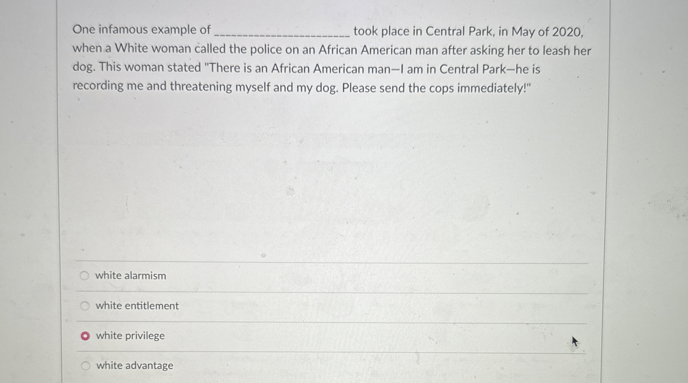 Solved One infamous example of q, ﻿took place in Central | Chegg.com