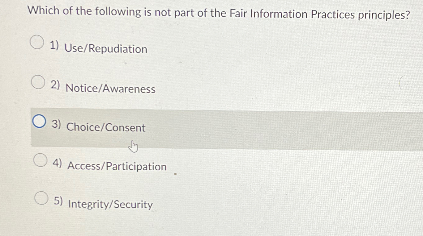 Solved Which of the following is not part of the Fair | Chegg.com